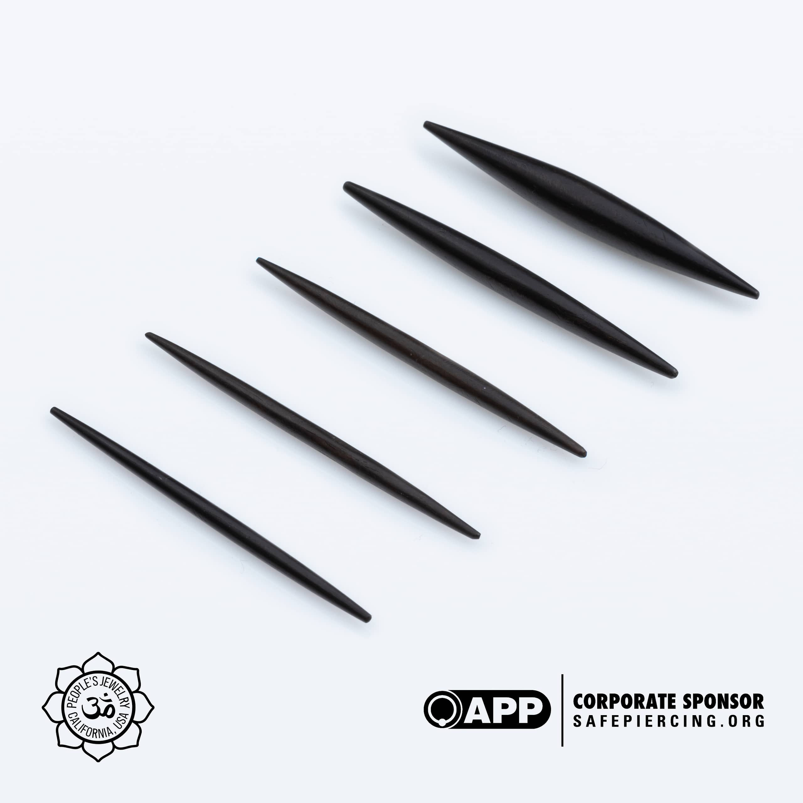 Dark Ebony Wood Spikes – People's Jewelry