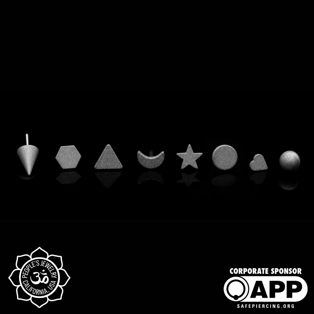 Threadless Basic Titanium Shapes – People's Jewelry