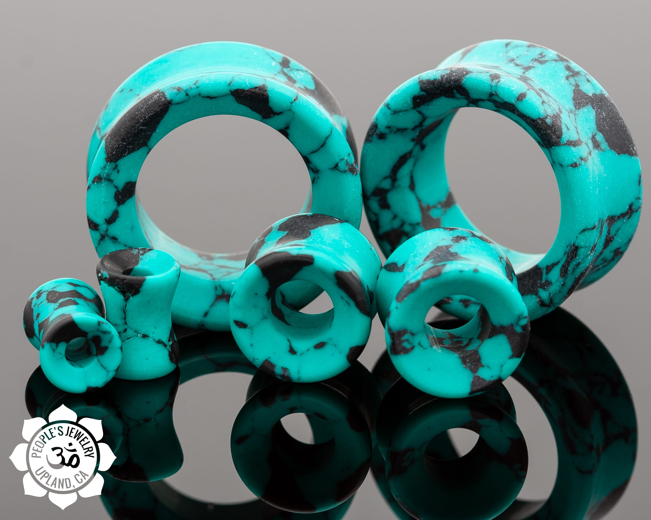 Double Flare Eyelets - Synthetic Turquoise – People's Jewelry